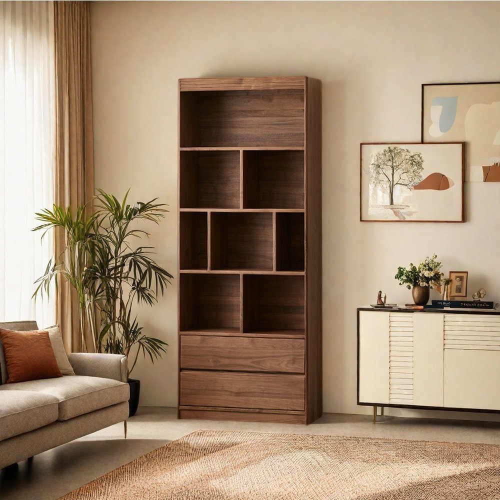 Kaoloupin New Chinese style solid wood bookcase | Wayfair