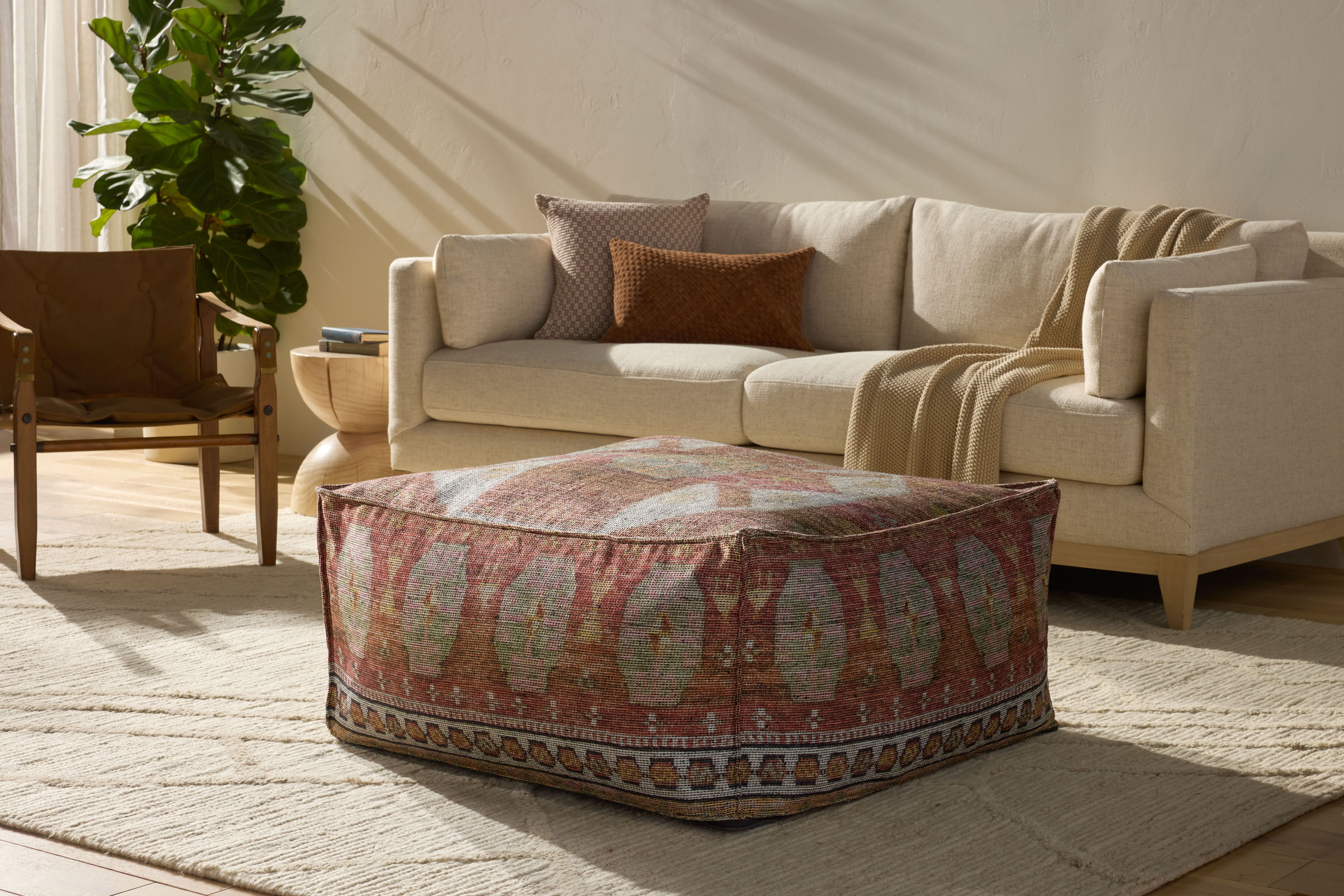 Bungalow Rose Terracotta / Multi Pouf - Wayfair Canada
