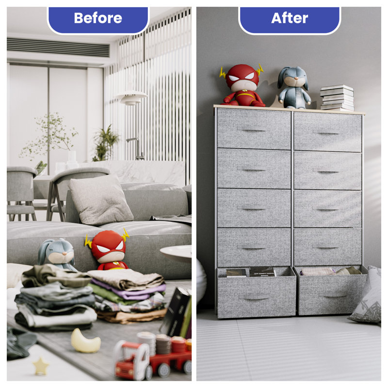 Ebern Designs Breina 10 - Drawer Dresser | Wayfair