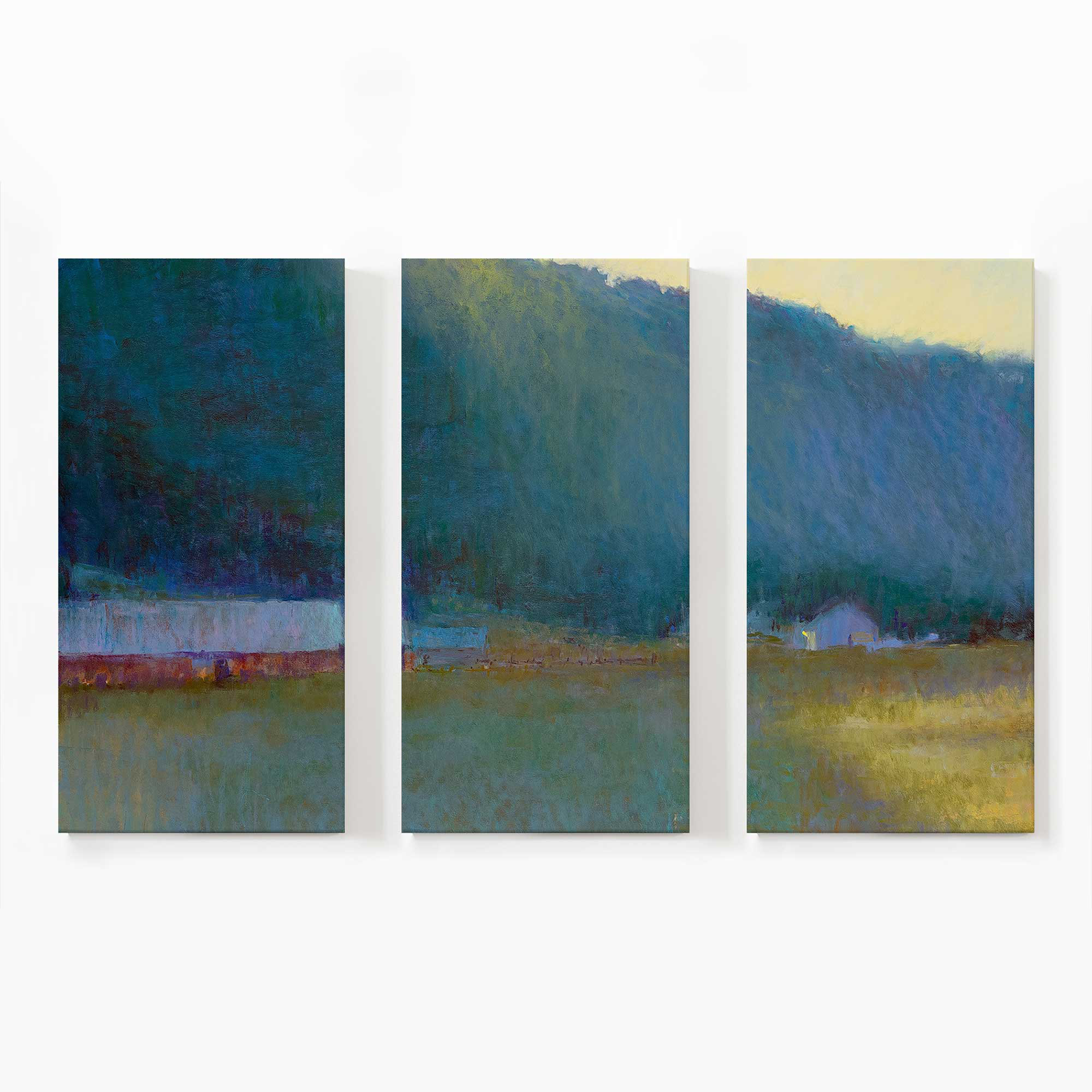 Frametolia Riverside Journey | 3 Panel Split Large Canvas Print | Wayfair