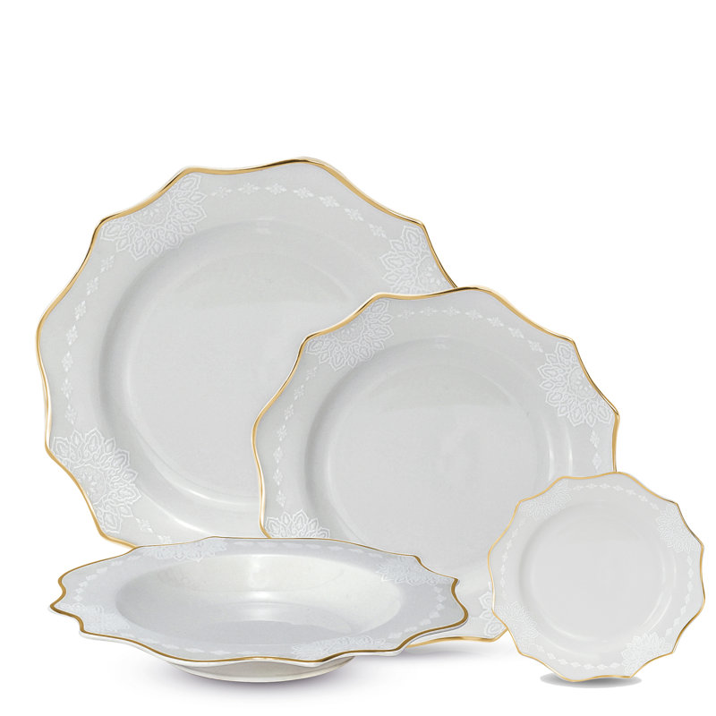 Rosdorf Park Baroque 24 Pc Dinnerware Set, Service For 6 & Reviews ...