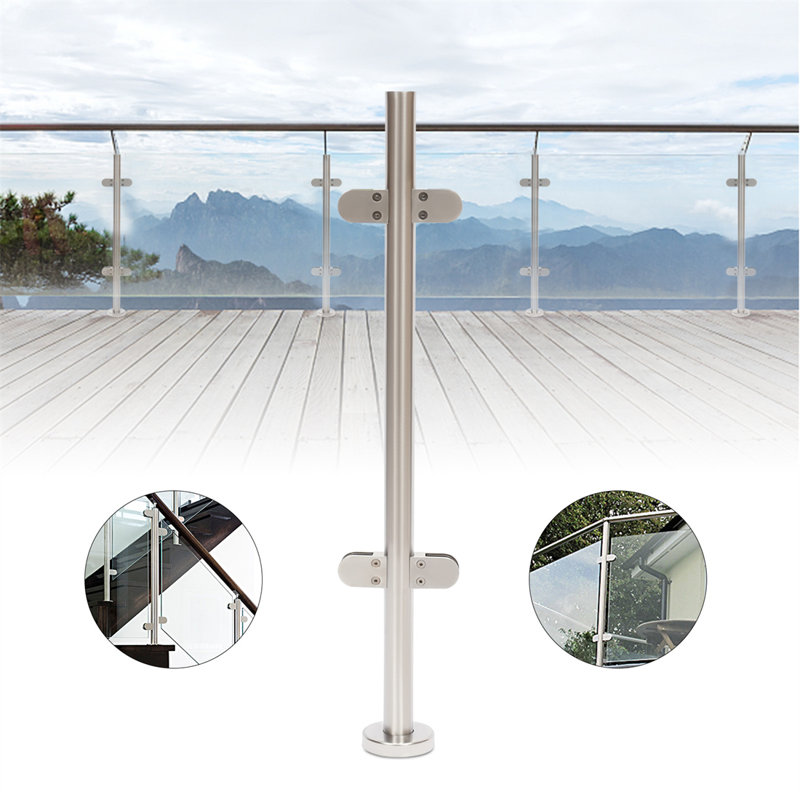 YYBSH Stainless Steel Railing Post (Middle Post) | Wayfair