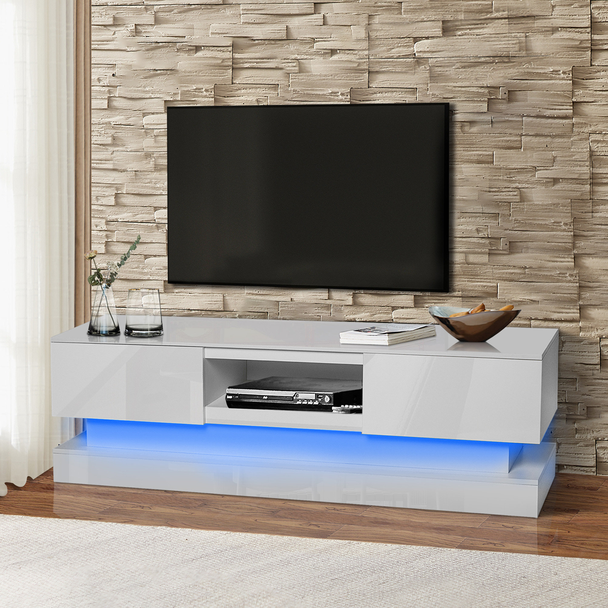 Ivy Bronx TV Stand with LED Lights | Wayfair