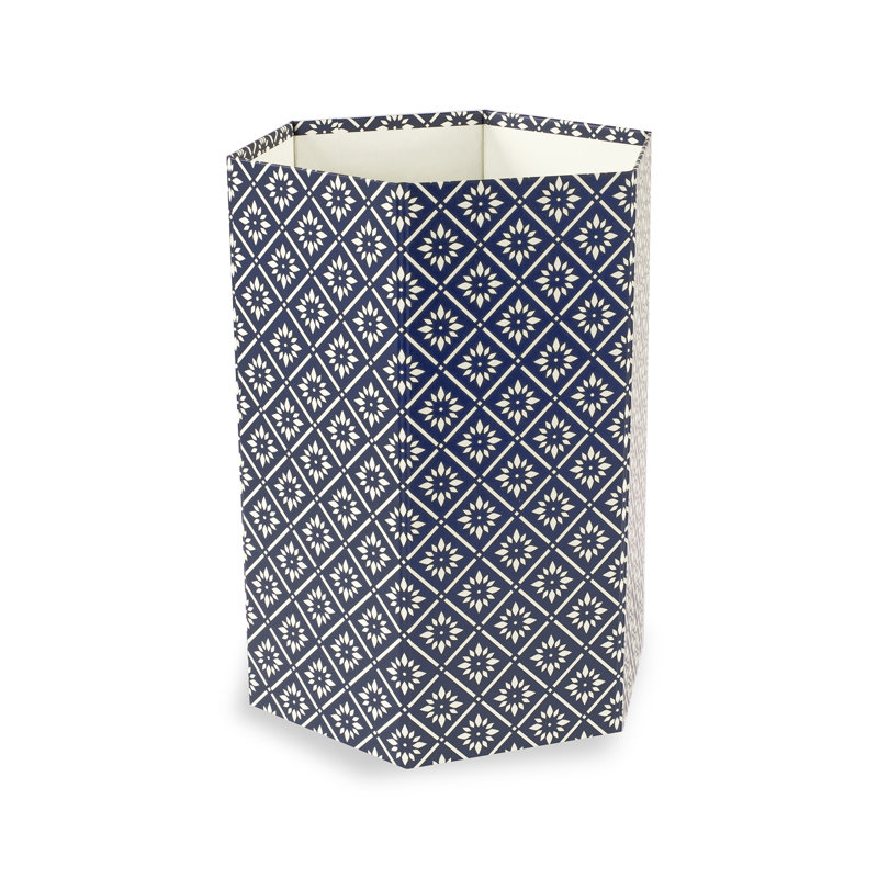 Steel Mill & Co Collapsible Waste Paper Bin, Navy | Wayfair