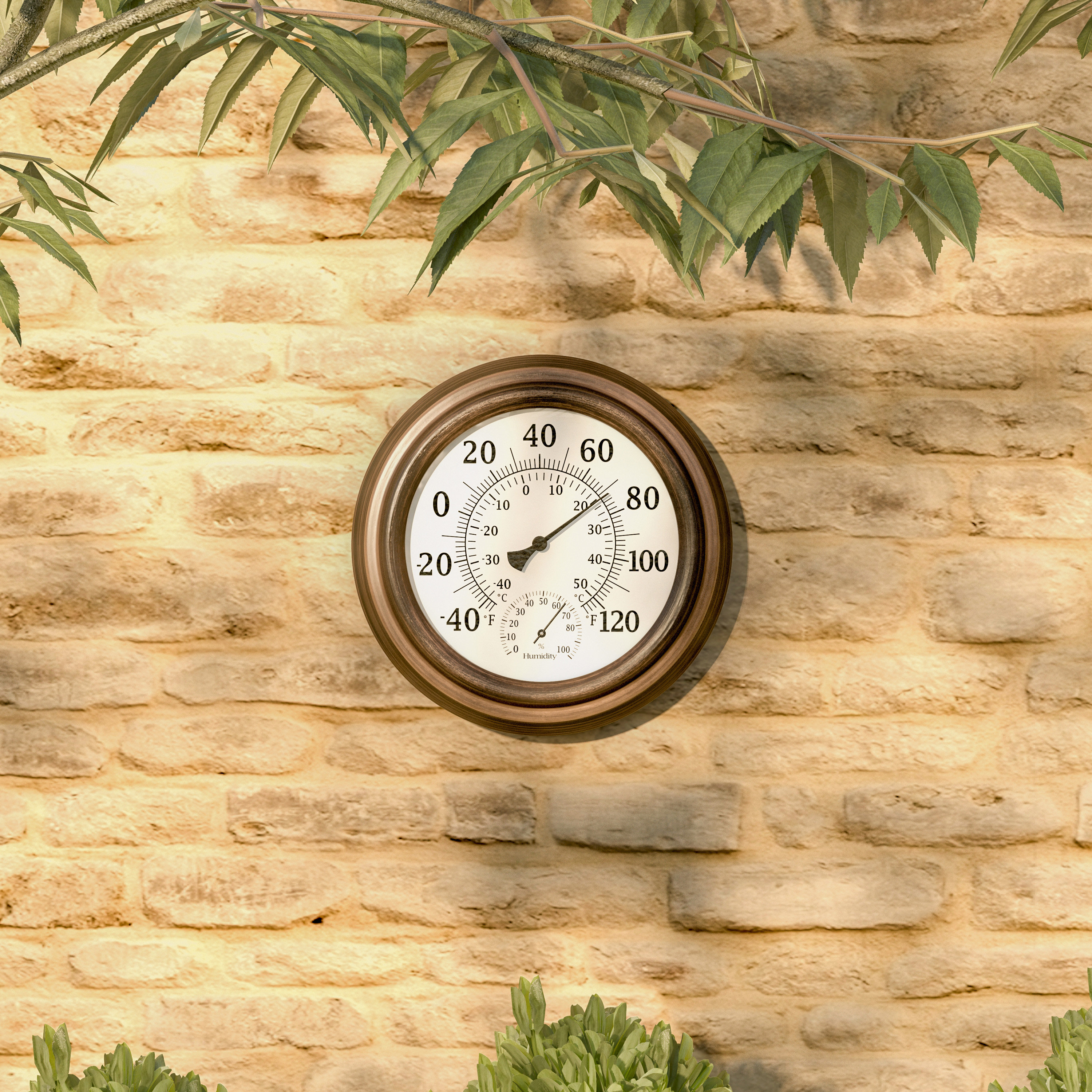 Pure Garden 8-Inch Wall Thermometer - Decorative Indoor and Outdoor ...