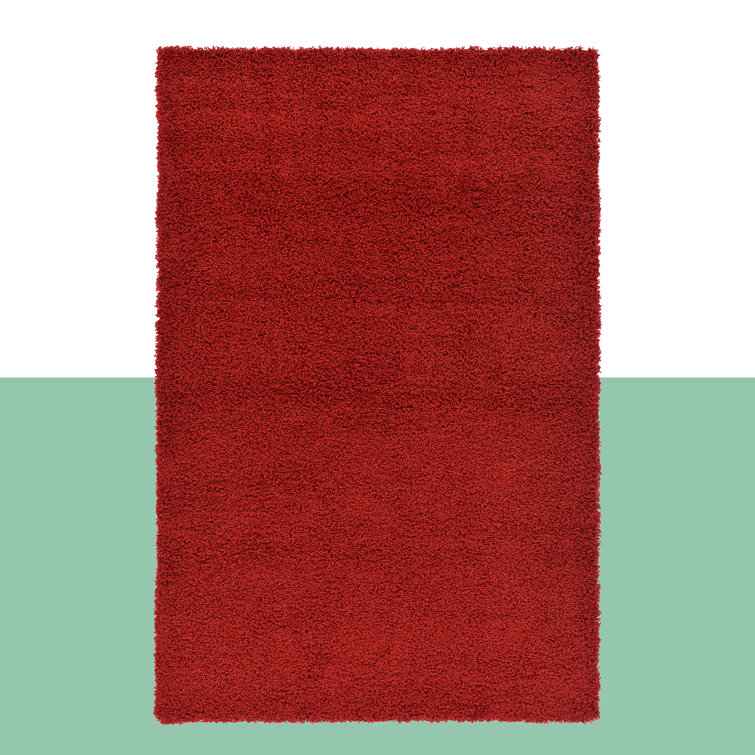 Ebern Designs Angeline Cherry Red Area Rug & Reviews | Wayfair