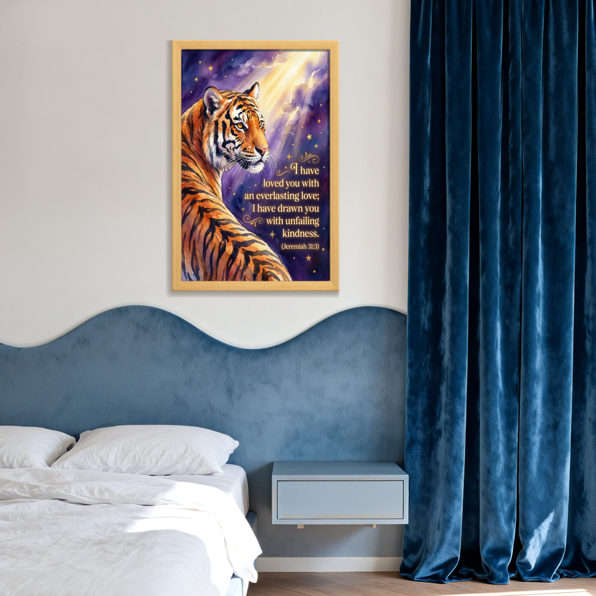 Mercer41 Animals Tiger With Stars And Bible Verse | Wayfair