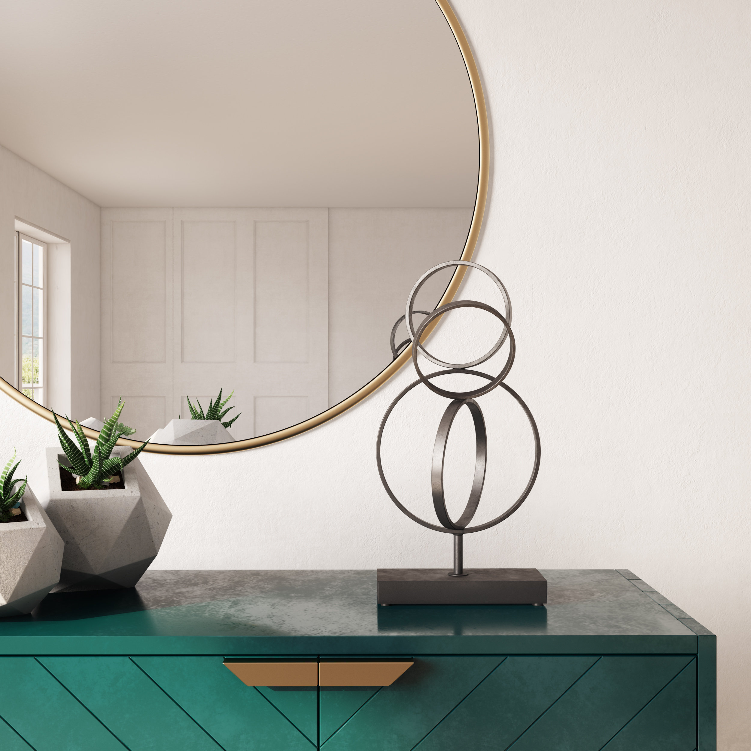 Ivy Bronx Keya Metal Abstract Table Top Sculpture & Reviews | Wayfair