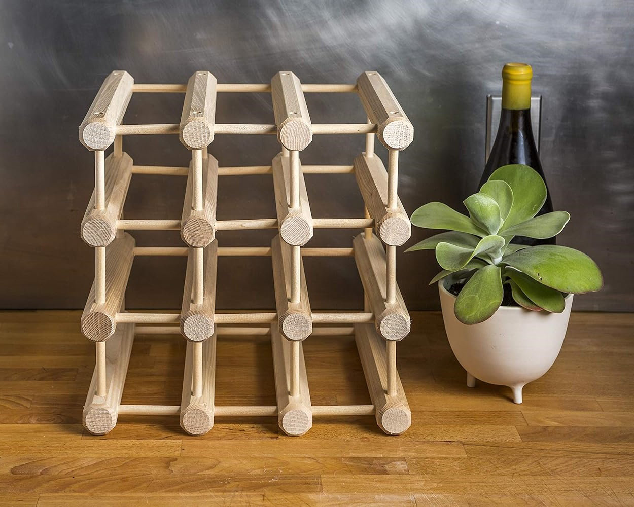 George Oliver Wood Stackable Modular Wine Rack Storage Holder With ...