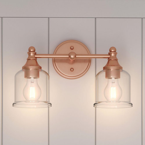 Copper Bathroom Vanity Lighting You'll Love | Wayfair