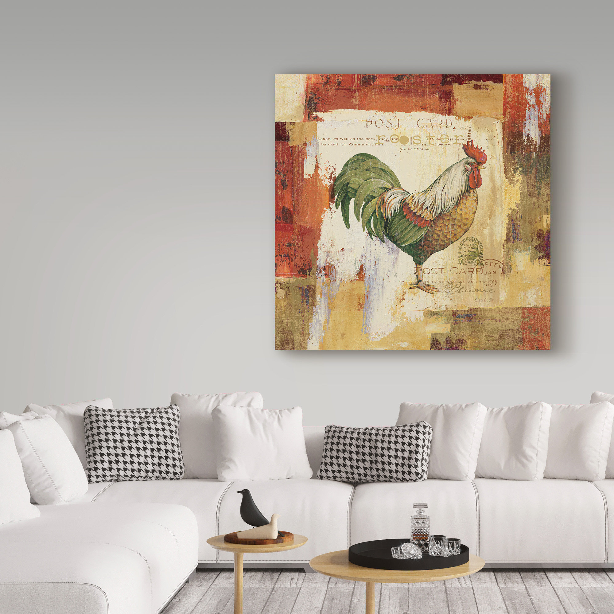 August Grove "Colourful Roosters I" Acrylic Painting Print on Wrapped ...