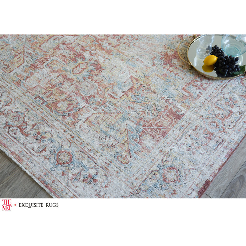 Exquisite Rugs The Met x Exquisite Rugs Antique Loom Rust/Beige Area ...