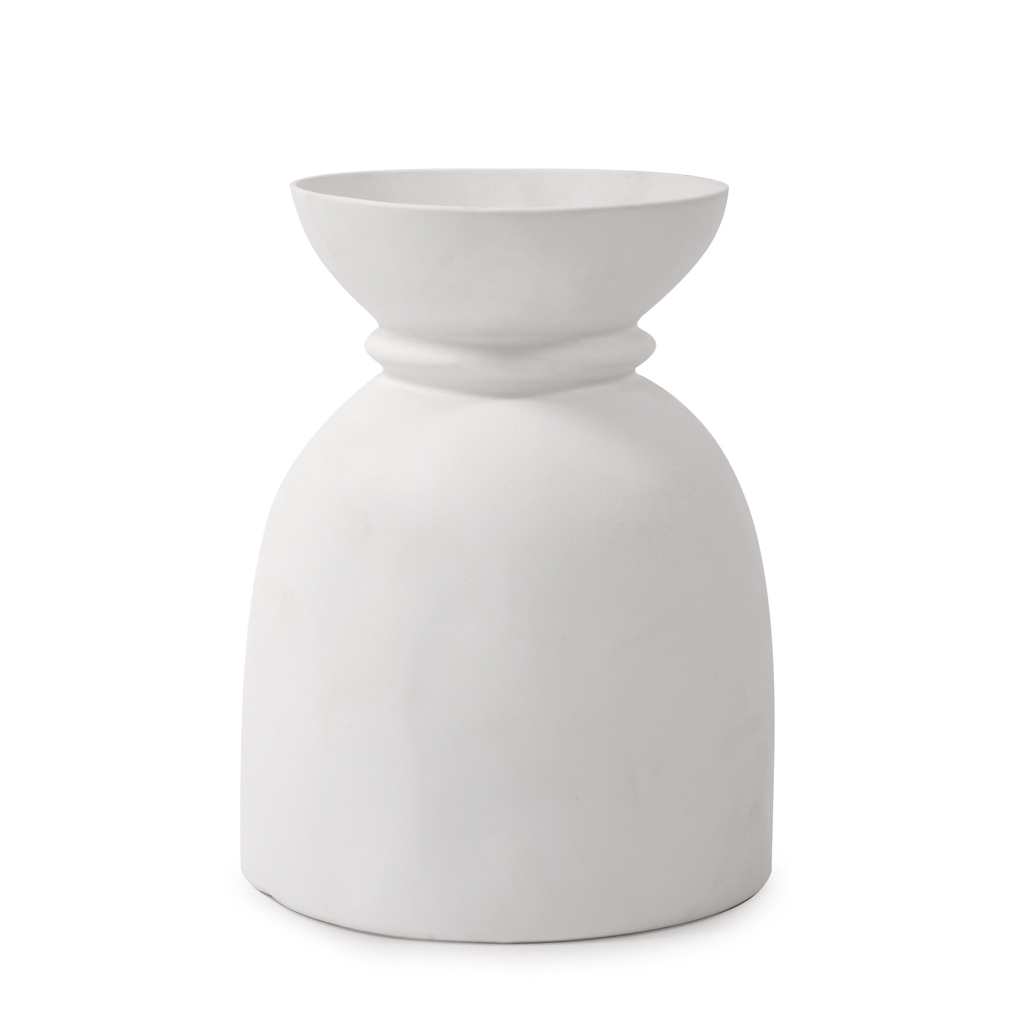 Ivy Bronx Joro Matte White Ceramic Table Vase | Wayfair