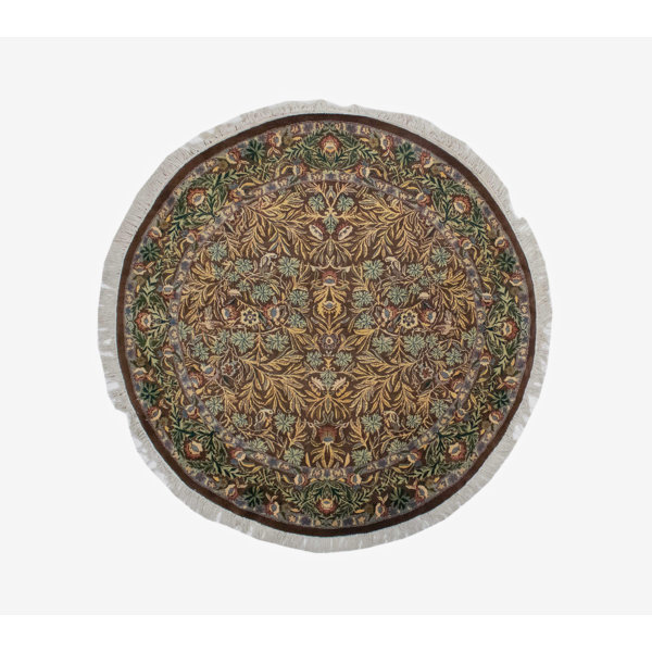 Noori Rug Wali One-of-a-Kind 6'1" X 6'3" New Age Oval Wool Area Rug in ...