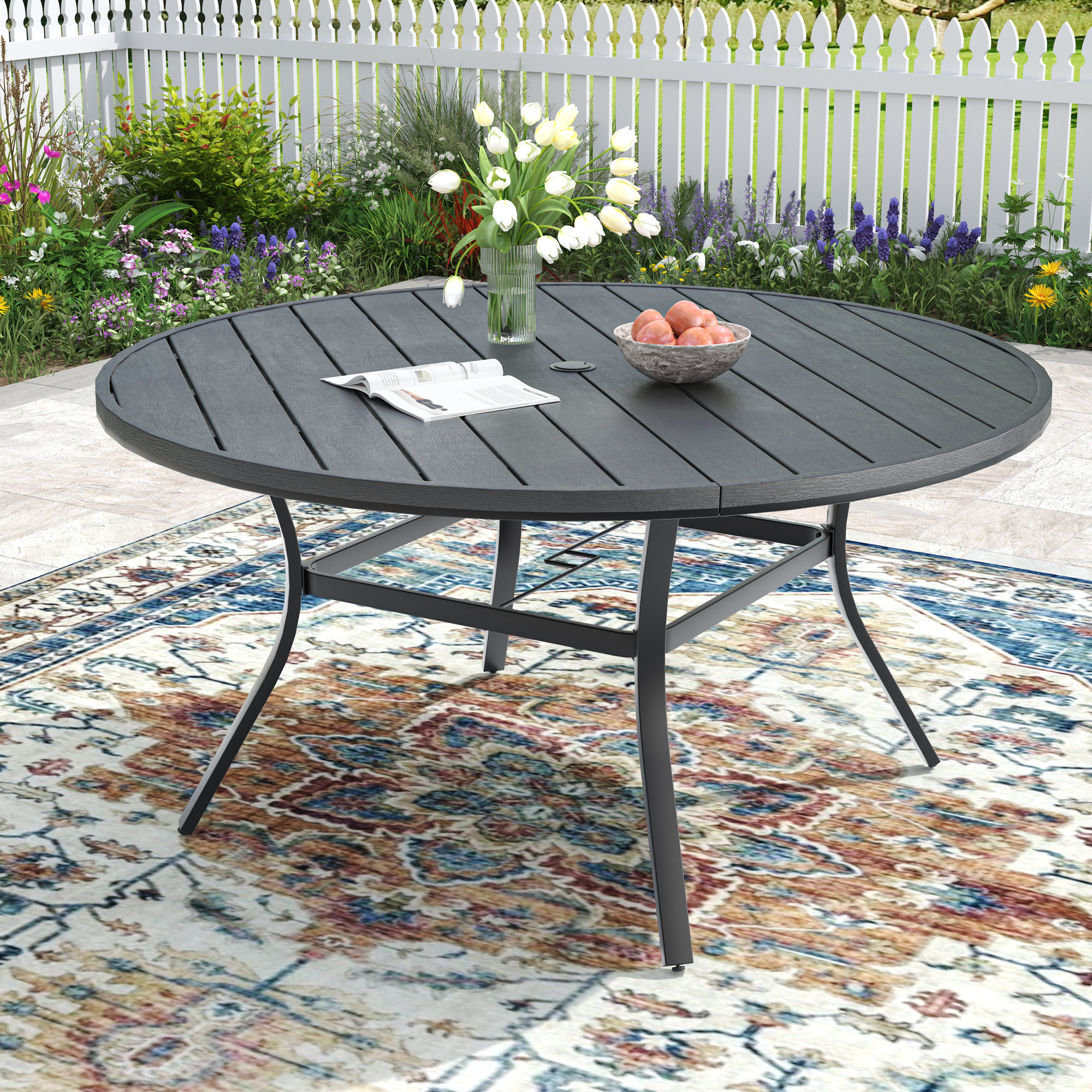 Lark Manor Round Outdoor Dining Table - Wayfair Canada
