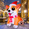 The Holiday Aisle® Christmas Inflatables 5.2 Ft Christmas Blow Up Dog ...