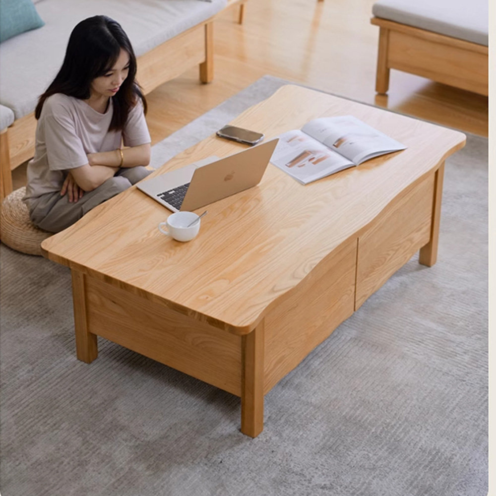 Creature B Comforts Solid Wood Coffee Table Adequate Height | Wayfair