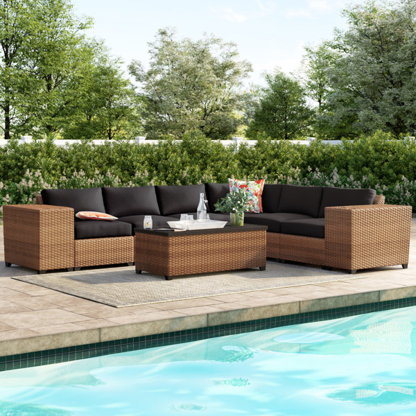 Sol 72 Outdoor™ Waterbury Wicker 5 - Person Outdoor Seating Group with ...