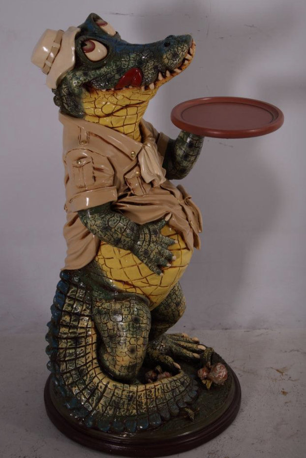 Bloomsbury Market Crocodile Butler Large Statue | Wayfair