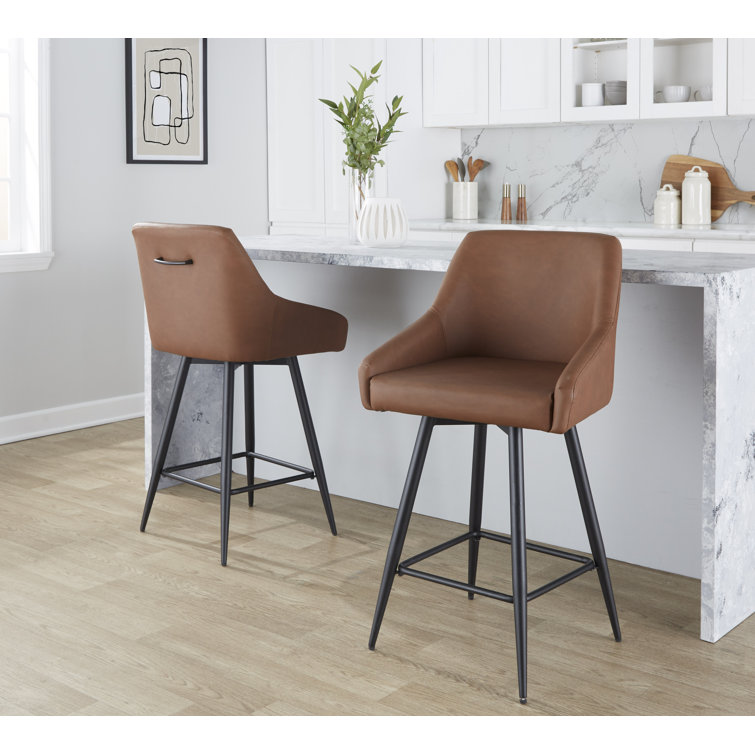 LumiSource Hannah Fixed-Height Counter Stool - Set Of 2 | Wayfair