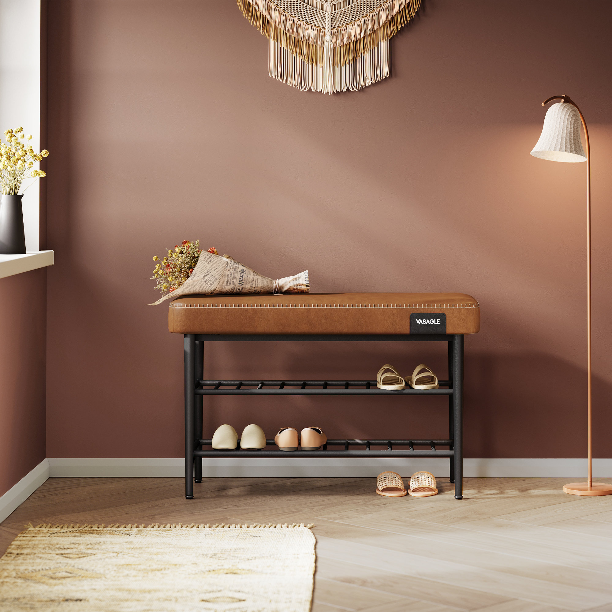 VASAGLE 8 Pair Shoe Storage Bench & Reviews | Wayfair