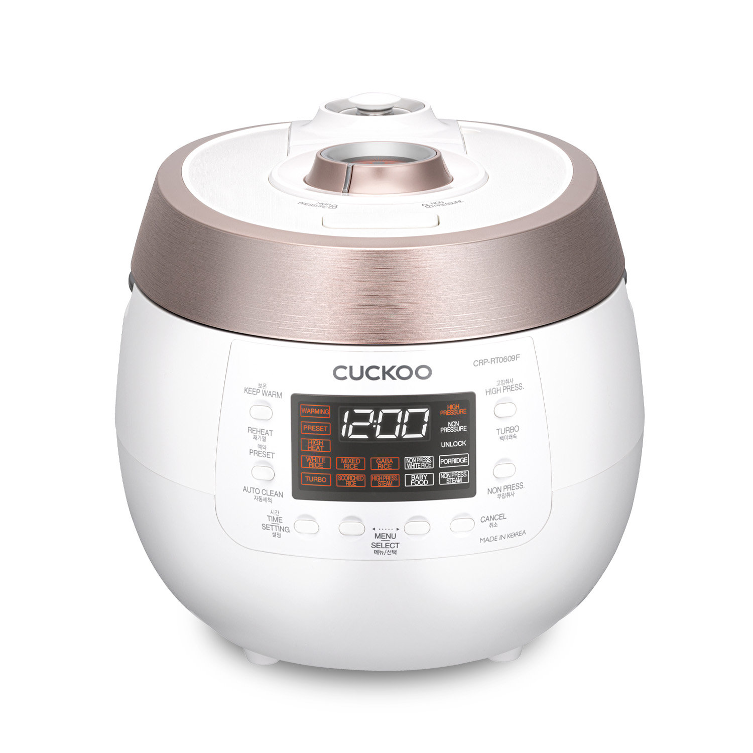Cuckoo Electronics CUCKOO 6-Cup Twin Pressure Rice Cooker & Warmer with Nonstick Inner Pot, 14 ...