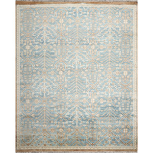Oriental Rug of Houston Rectangle Floral Hand-Knotted Wool Area Rug in ...