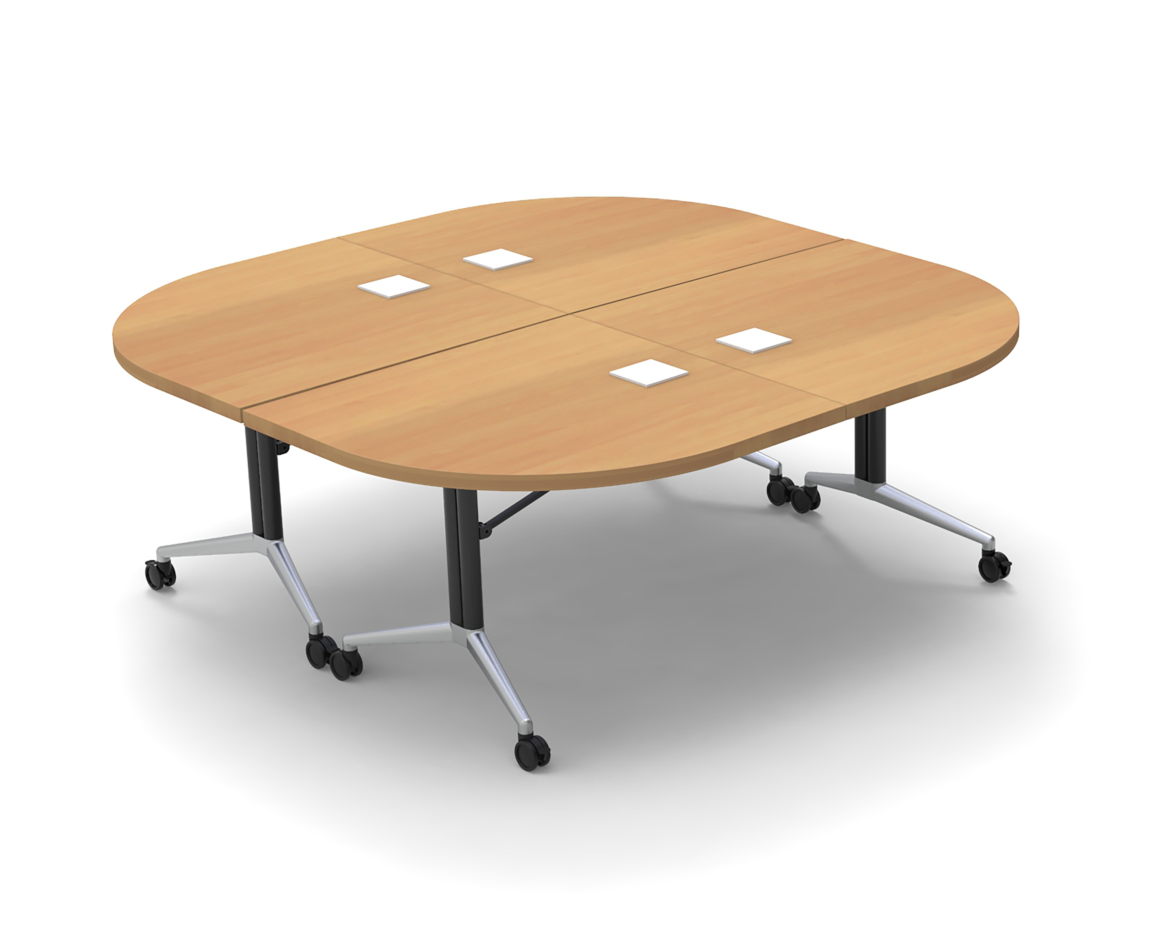 The Twillery Co. Albin 8 Person Conference Meeting Tables 2 piece ...