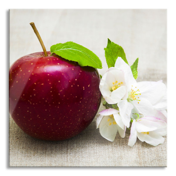 Brayden Studio Crunchy Red Apple - No Frame Print on Glass | Wayfair.co.uk