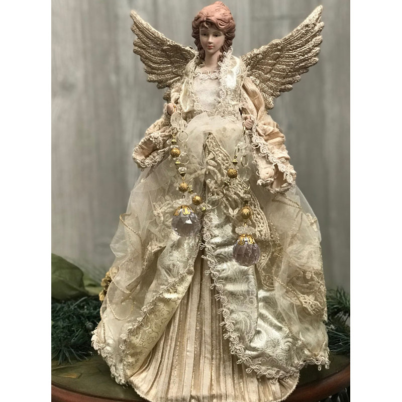 Astoria Grand Gilded Angel Tree Topper & Reviews | Wayfair