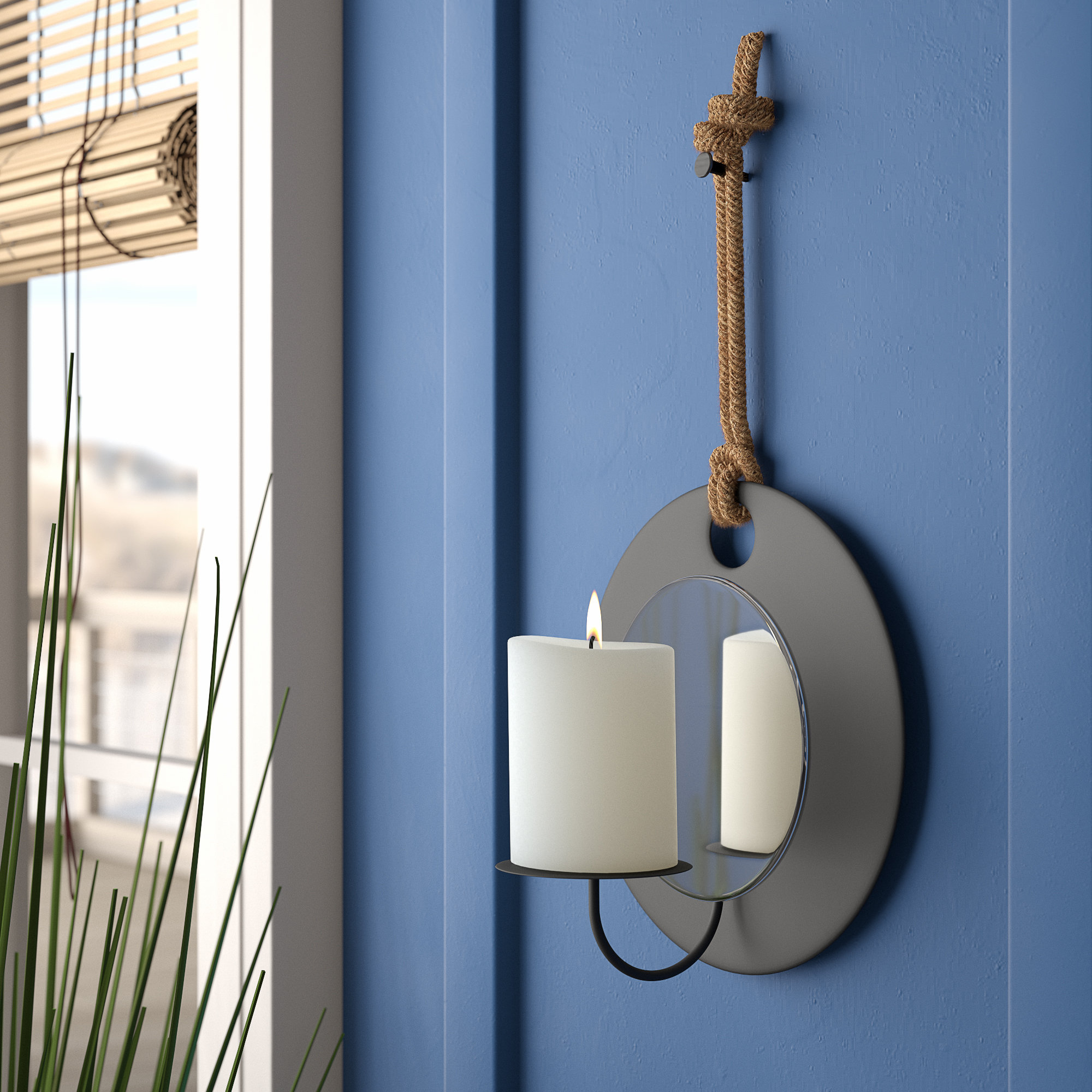 Beachcrest Home Grand porte-applique murale en métal 17,25 po et ...