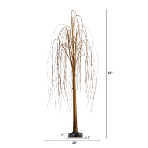 Ophelia & Co. 6ft. Pre-Lit Artificial Willow Tree with 160 Warm White ...
