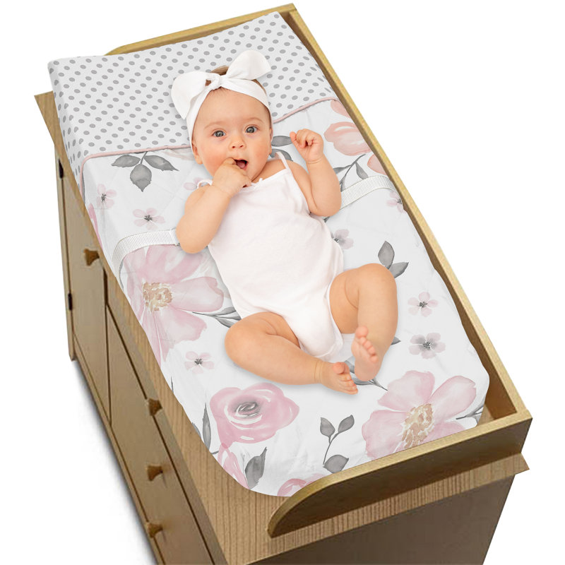 Sweet Jojo Designs Watercolor Floral Changing Pad Cover & Reviews | Wayfair