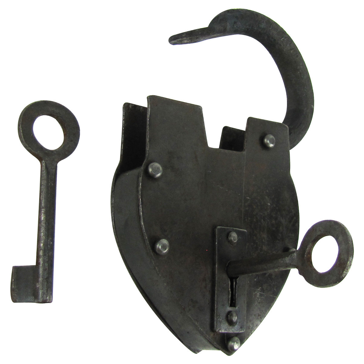 Treasure Gurus Unique Large Heart Shaped Railroad Padlock with Keys ...