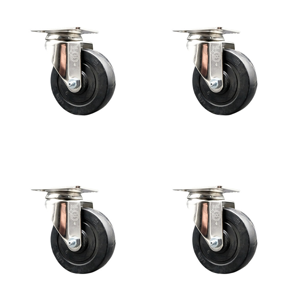 Service Caster Soft Rubber Casters | Wayfair