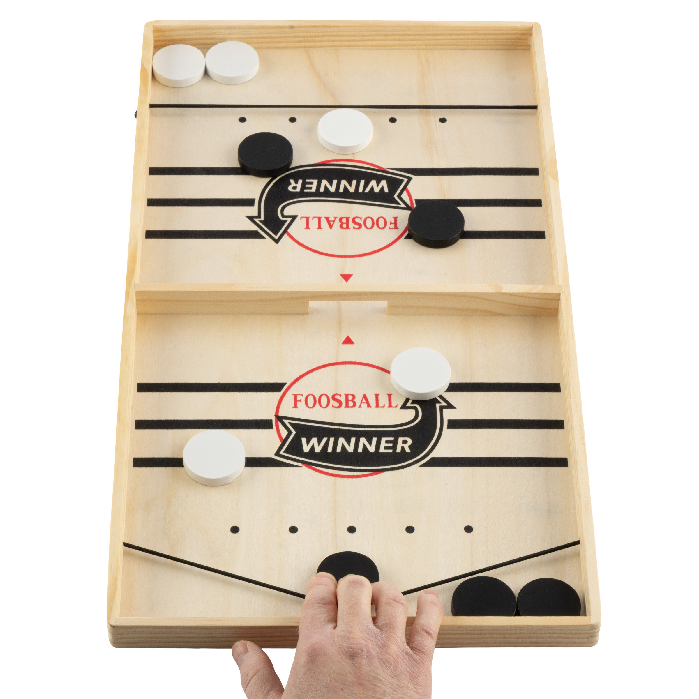 Trademark Games Fast Sling Puck Game - Large Size Table Hockey With 10 ...