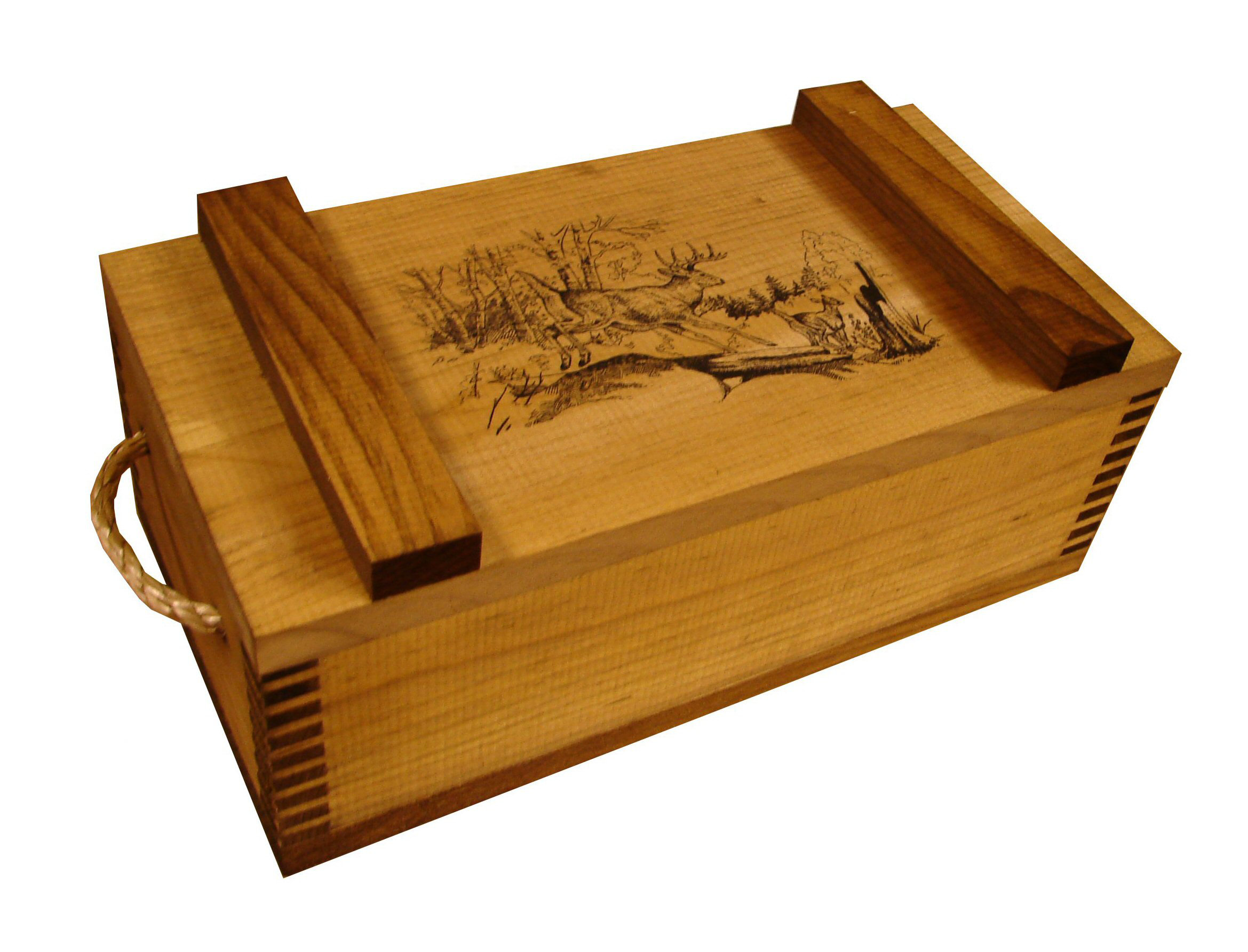 Evans Sports Wooden Crate with Running Deer Print & Reviews | Wayfair