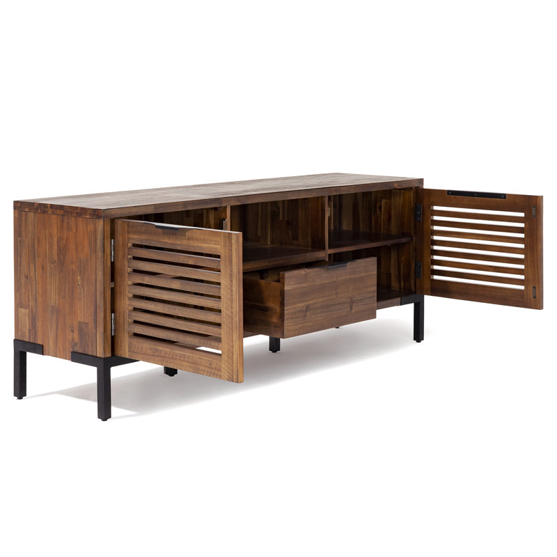 Millwood Pines Miller 63'' Solid Wood TV Stand, Modern TV Console ...