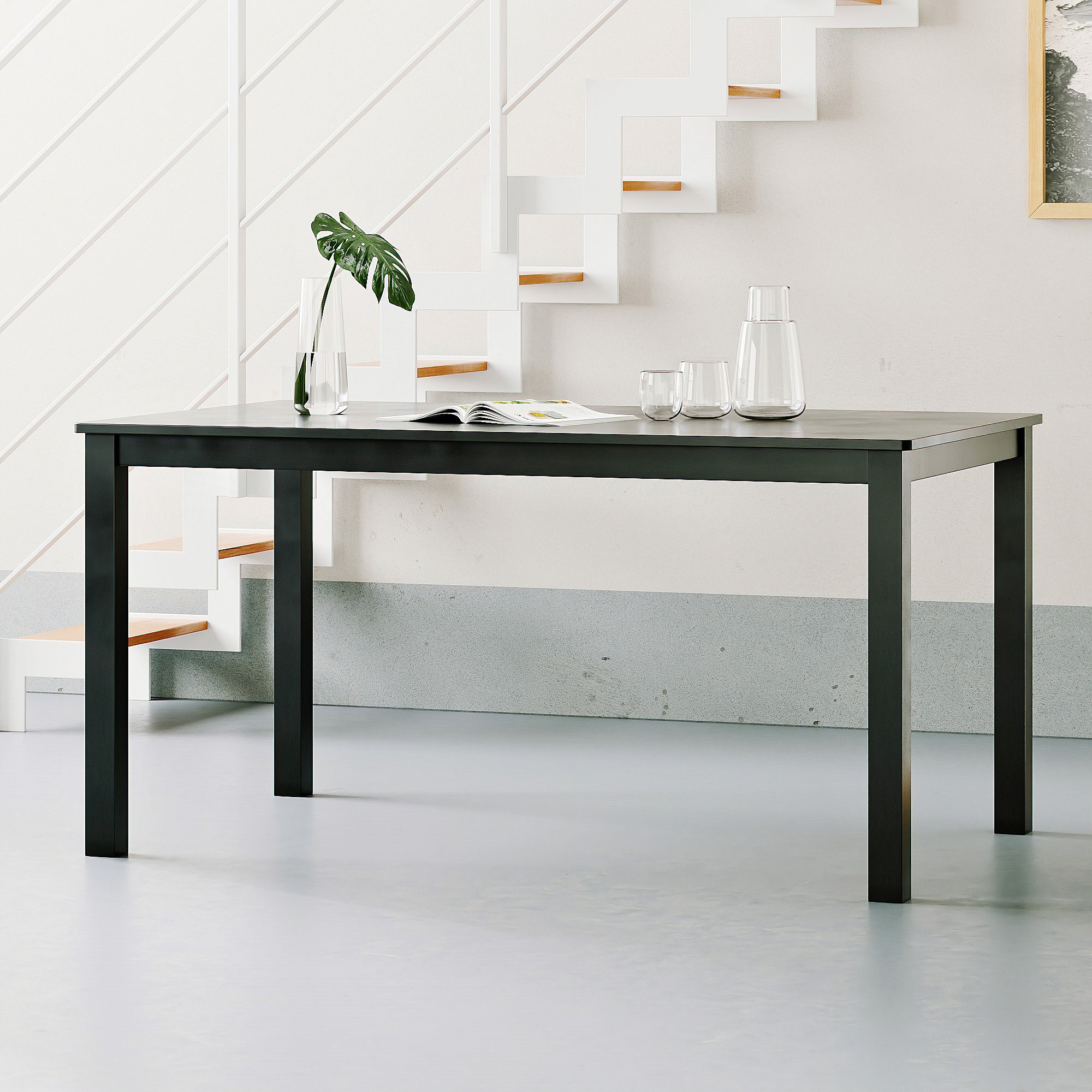 Lark Manor™ Modern Rectangular Dining Table with Textured Surface ...