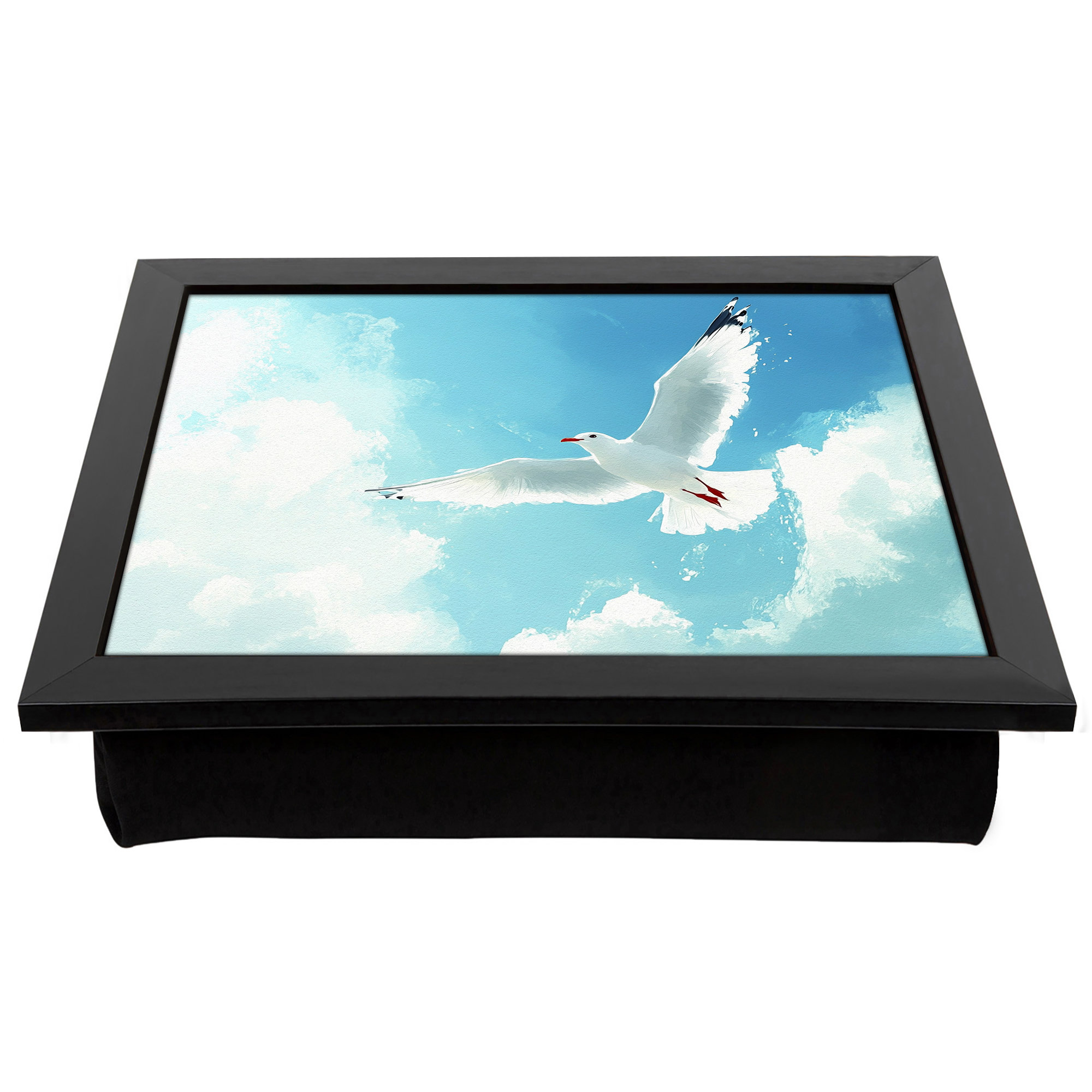 Metro Lane Seagull Graphic Bird Lap Tray with Cushion | Wayfair.co.uk