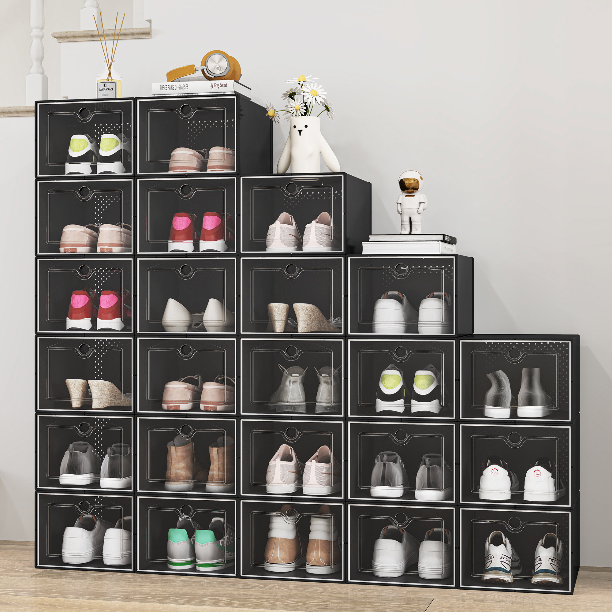 Rebrilliant Medium Shoe Storage Box (Set of 24) | Wayfair