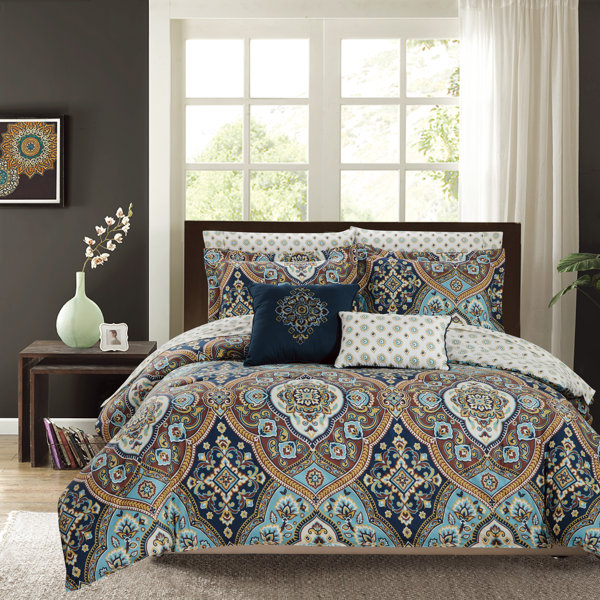 RT Designer's Collection Wellington Polyester Damask Comforter Set ...