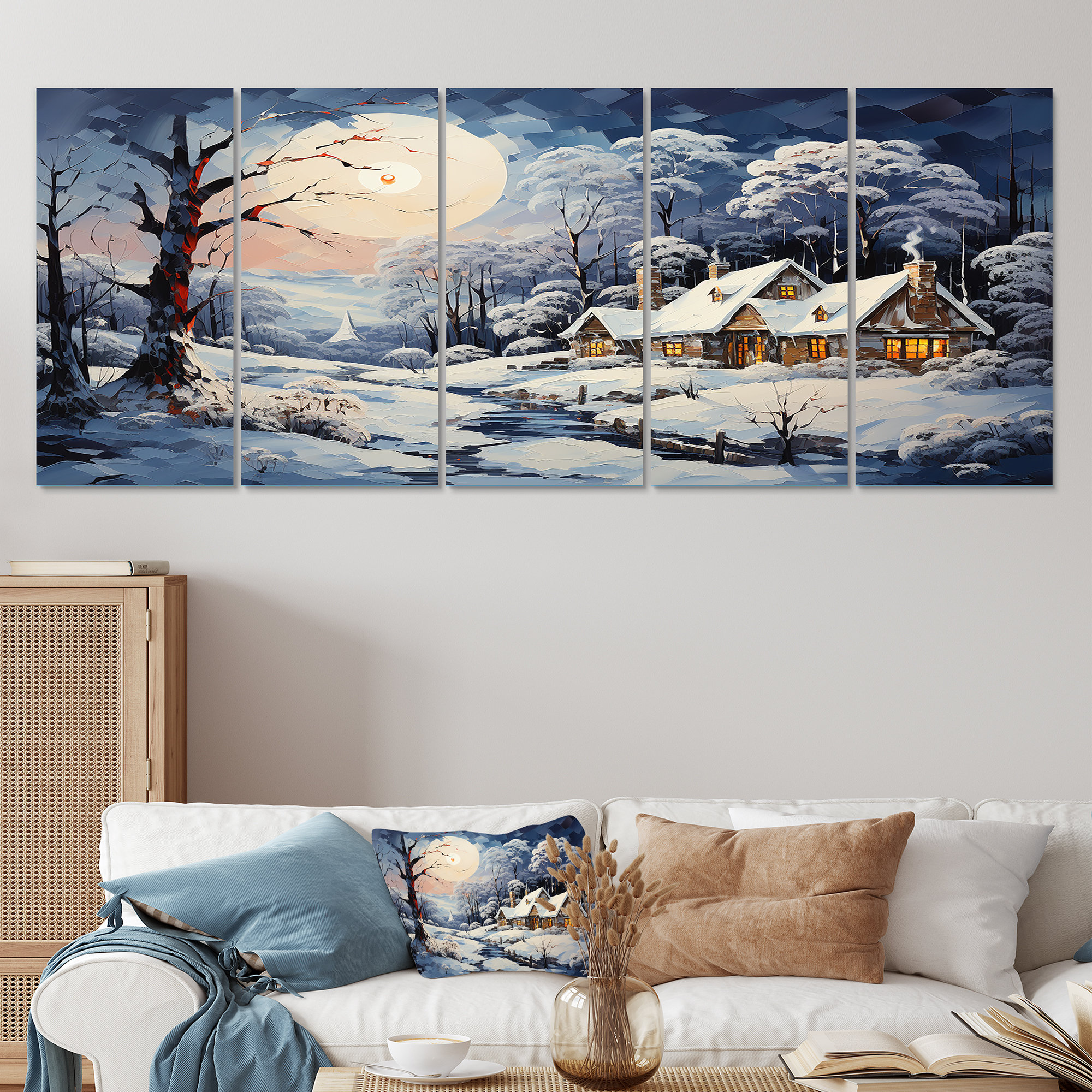 Winston Porter Christmas Winter Cottage Scenery IV - Winter Landscape 5 ...