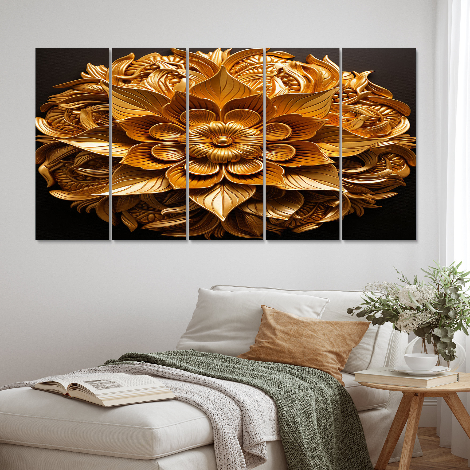 House of Hampton® Abstract Golden Sunflower Glam Blooming - Sunflower ...