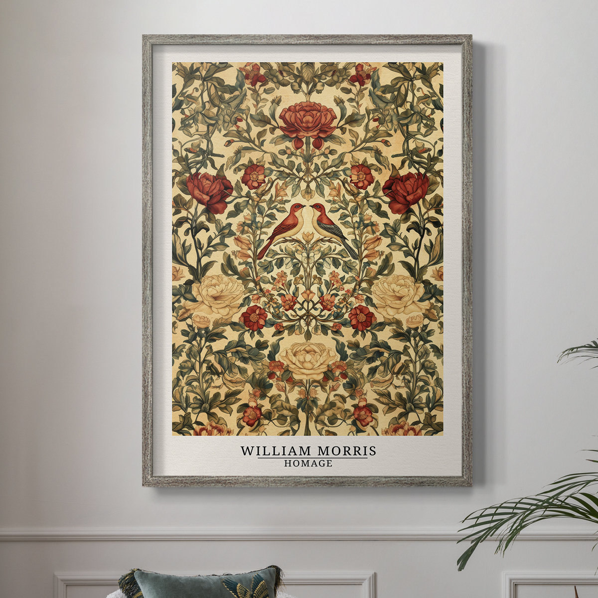 Alcott Hill® WM MORRIS Series CDXXXI Framed Print - Solid Wood | Wayfair