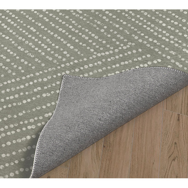 George Oliver Green/White Area Rug | Wayfair