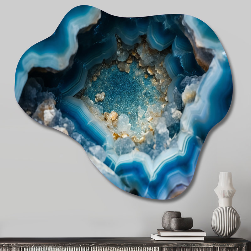 Design Art Geode Gems I - Stone Geode Cloud Shape Metal Wall Sculpture ...