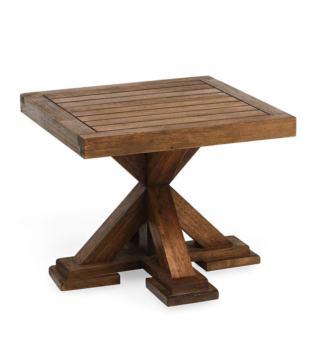 Millwood Pines Aqdal Claremont Wooden Indoor/Outdoor Side Table ...