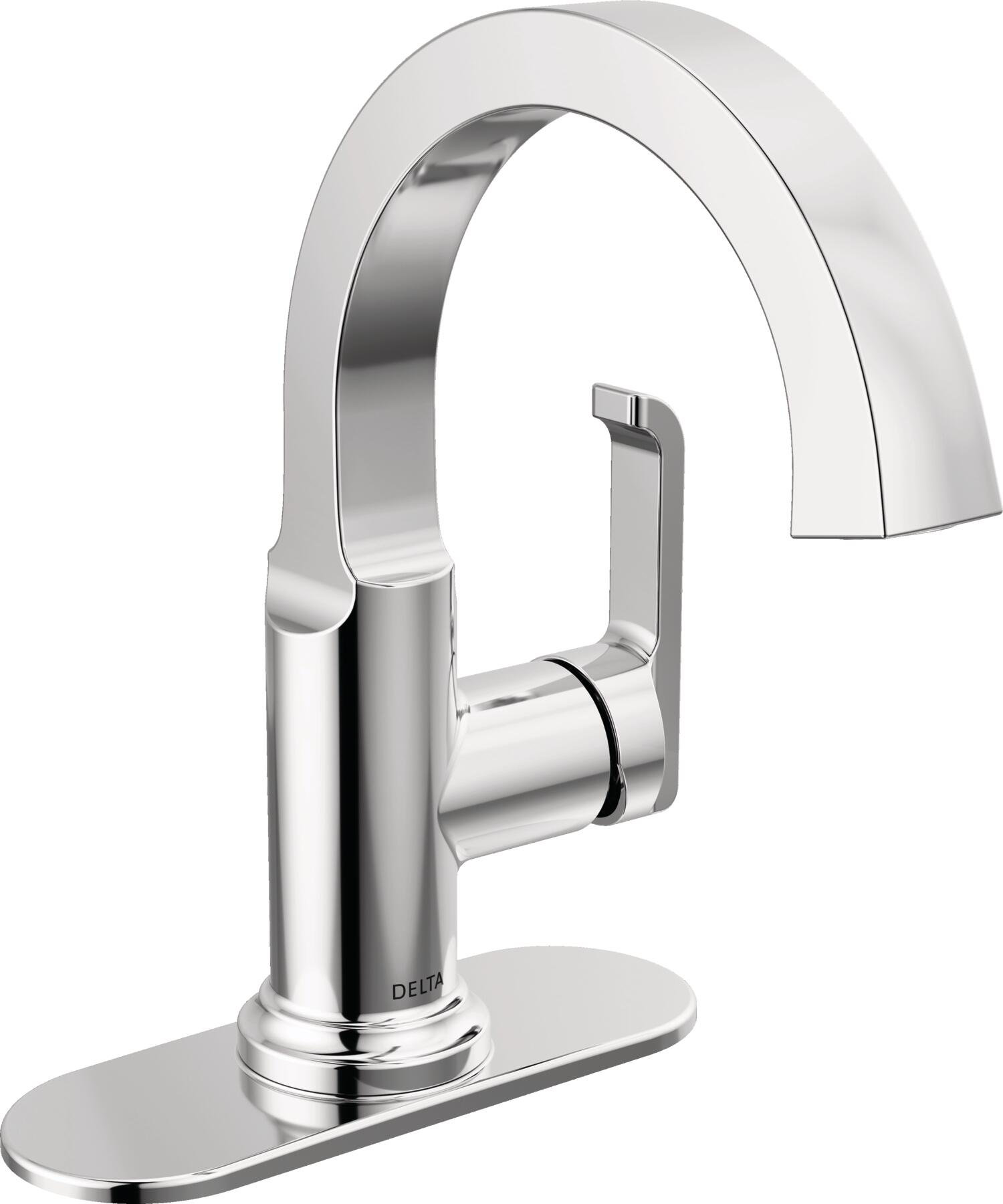 Delta Tetra Single Hole Bathroom Faucet, Single Handle Bathroom Sink ...