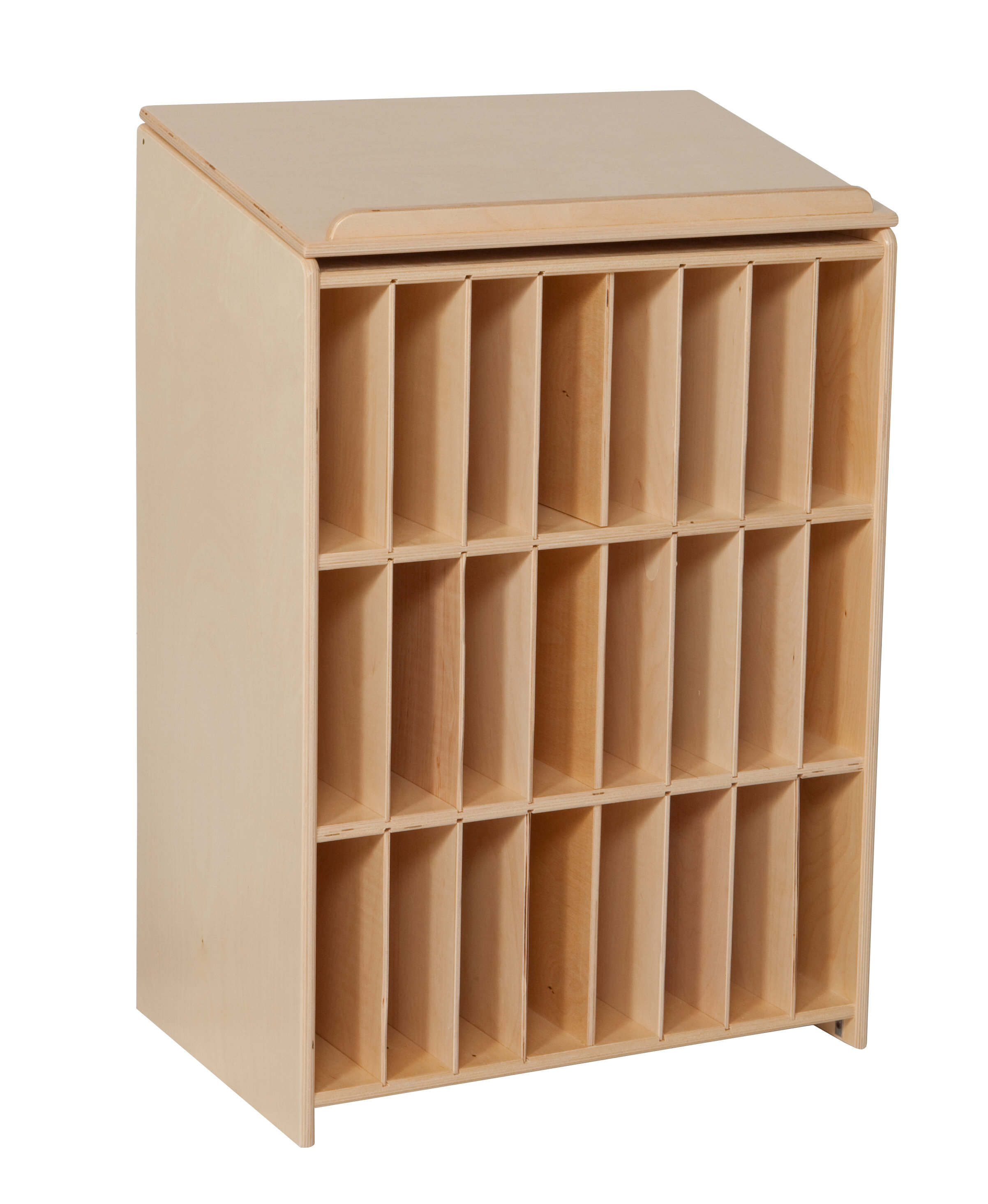 Wood Designs Sign In Center 24 Compartment Book Display | Wayfair